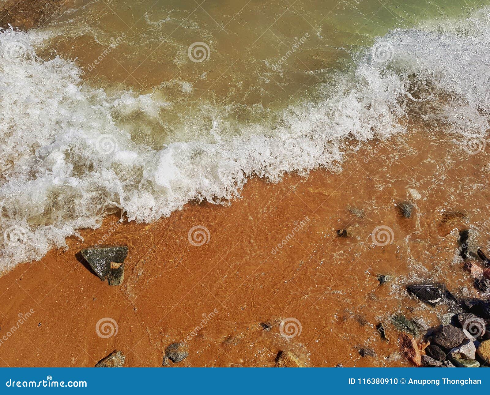 Top View of Rocky Beach in the Sunshine Day Stock Photo - Image of ...