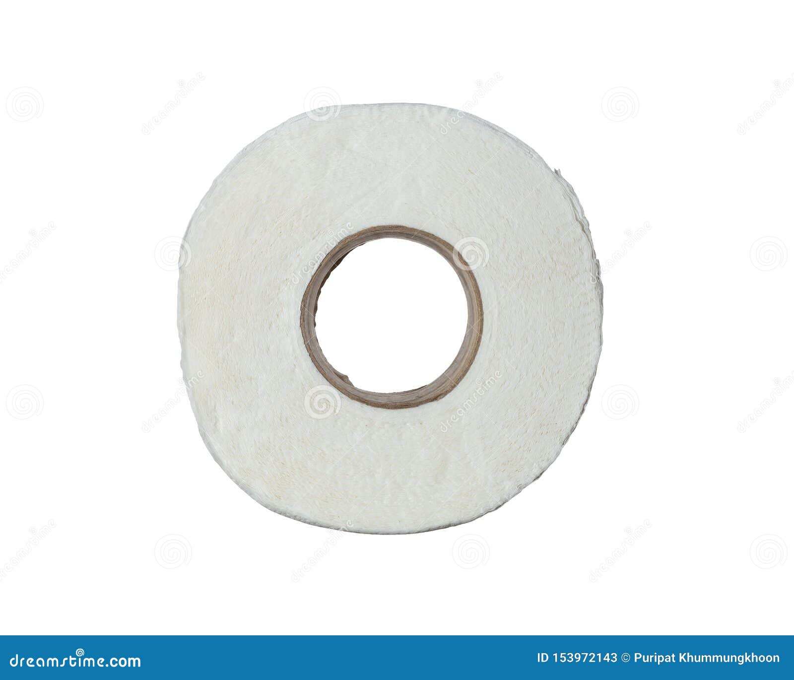 Top View Roll of Toilet Paper Isolated on White Background Stock Image ...