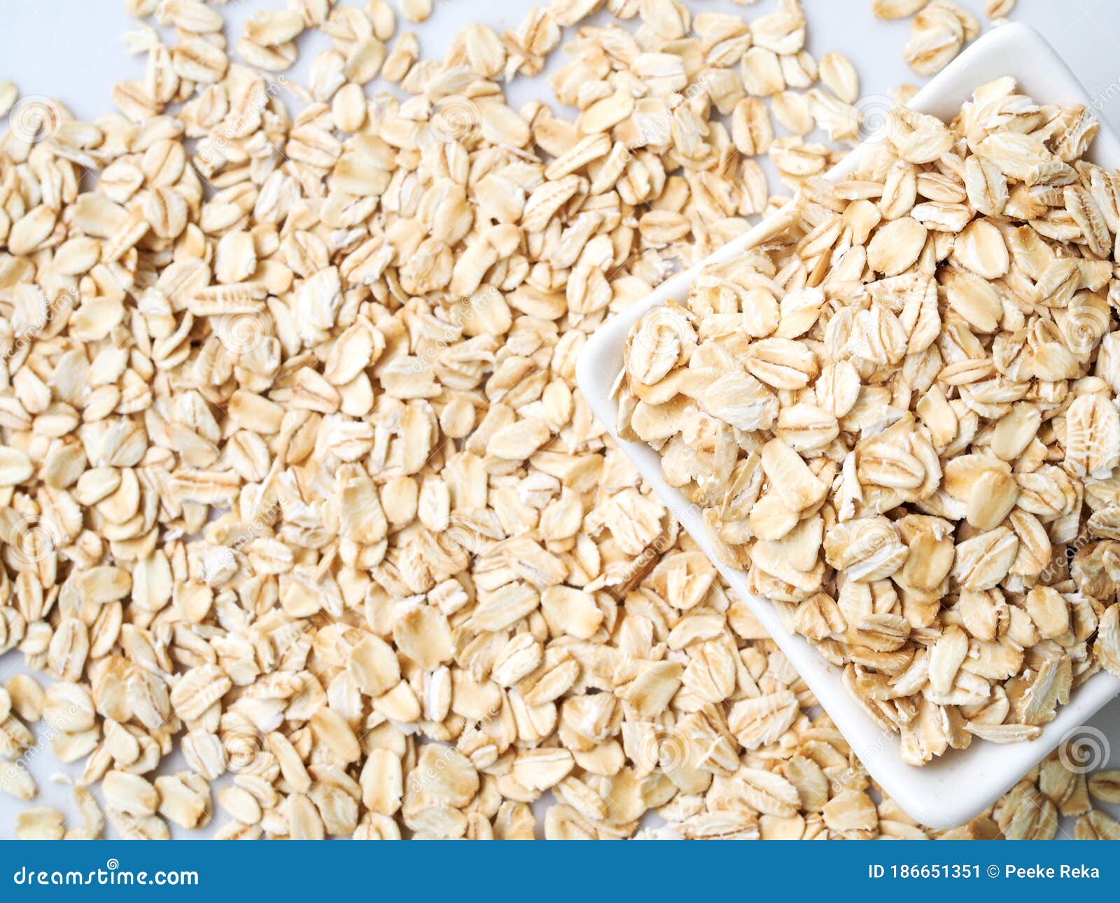 Top View of Rolled Oat Flakes Cereal Whole Grain Stock Image - Image of ...