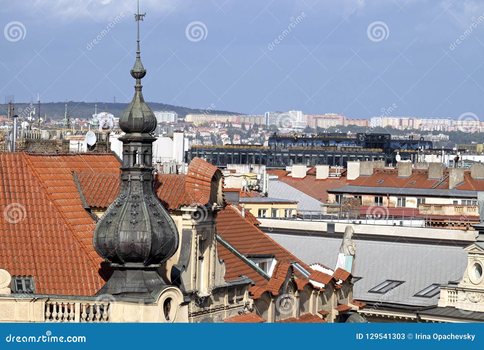 Top View of the Roofs of Prague Stock Image - Image of historic ...
