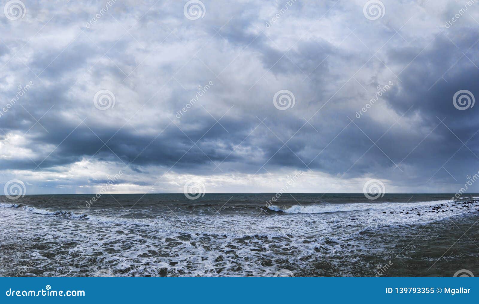 Top View of Rough Sea and Cloudy Sky Stock Image - Image of rescue ...