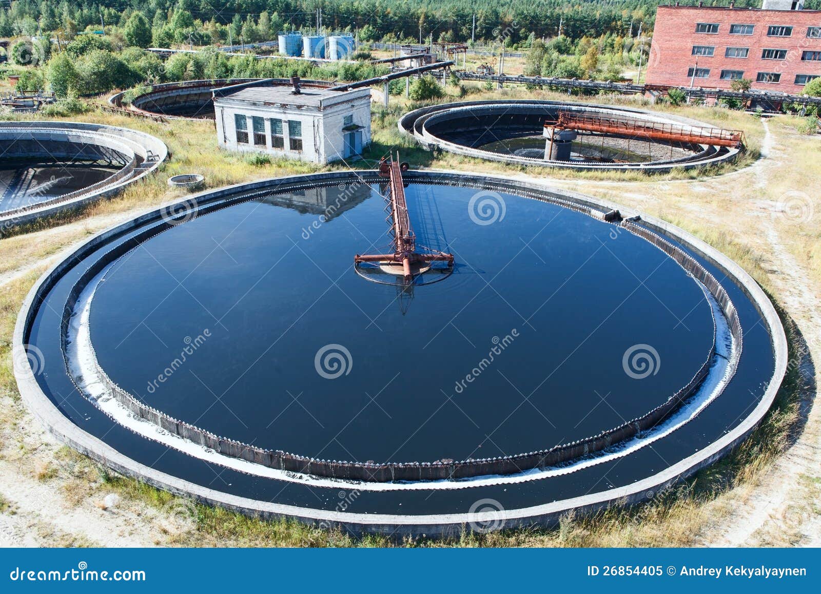 Top View on Round Form Water Treatment Settler Stock Image - Image of ...