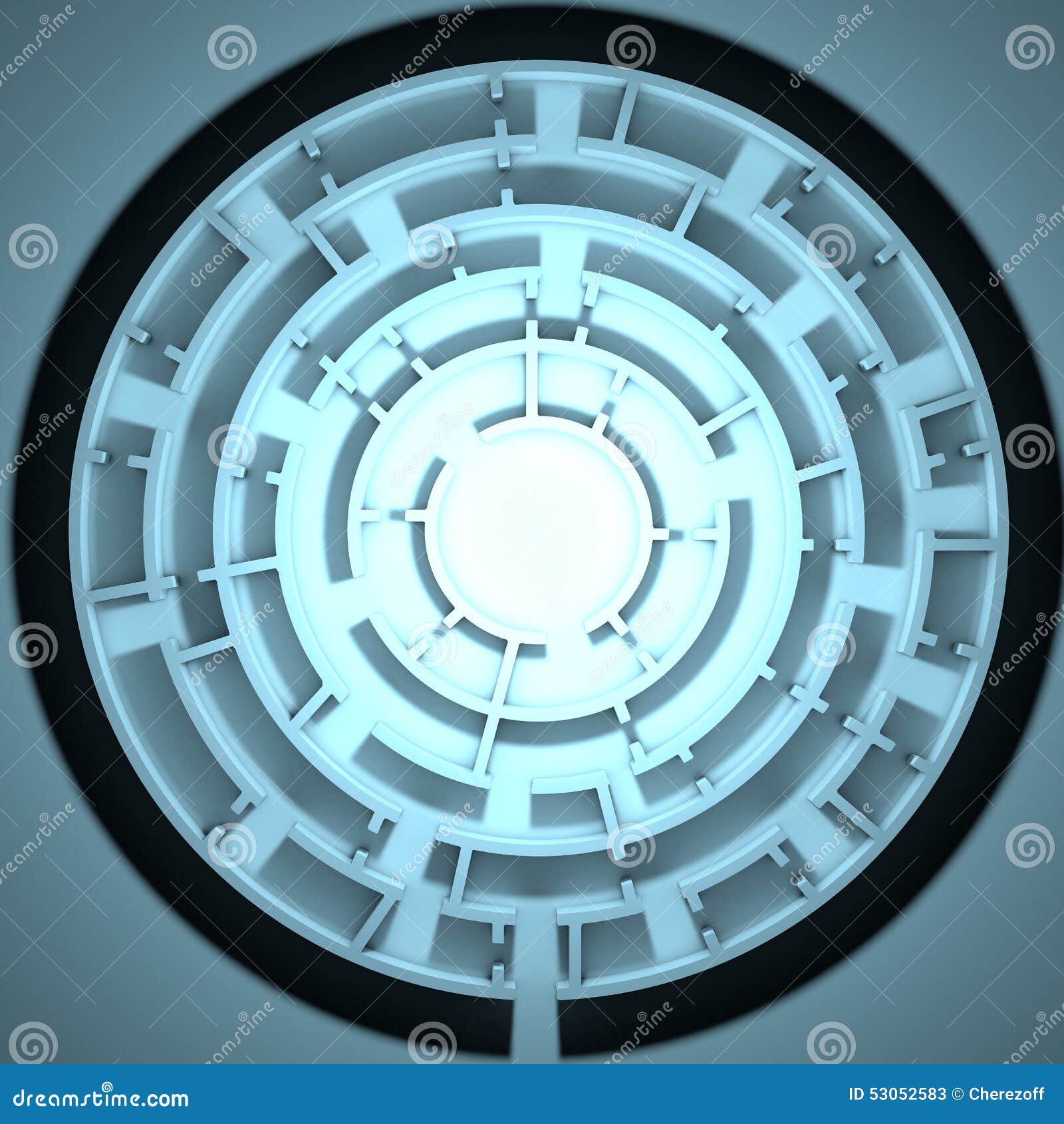 Top view of round maze stock illustration. Illustration of mindteaser ...