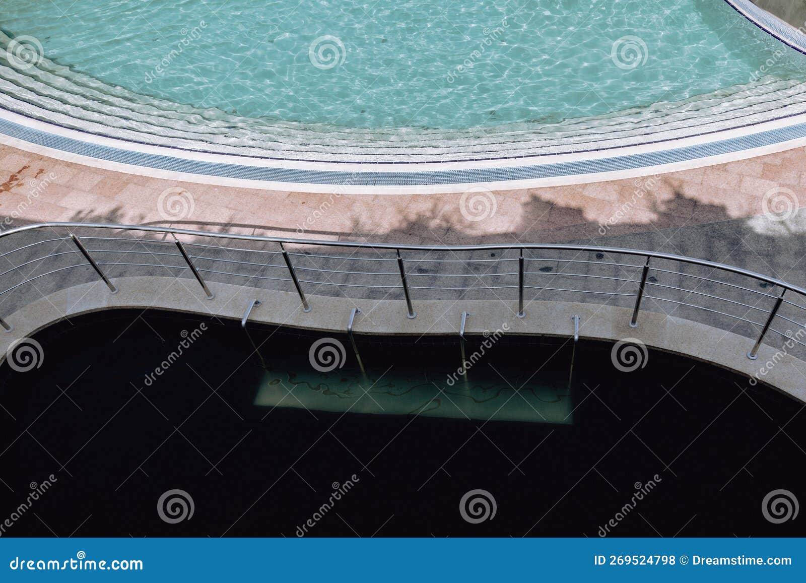 Top View of the Round Pools on the Territory of the Recreation Complex ...