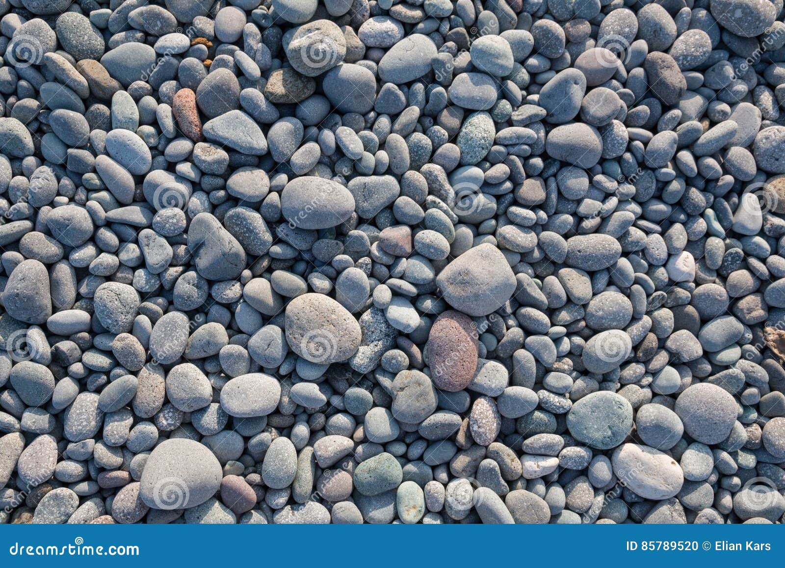 Top View of Rounded Pebbles Stock Photo - Image of evening, outdoors ...