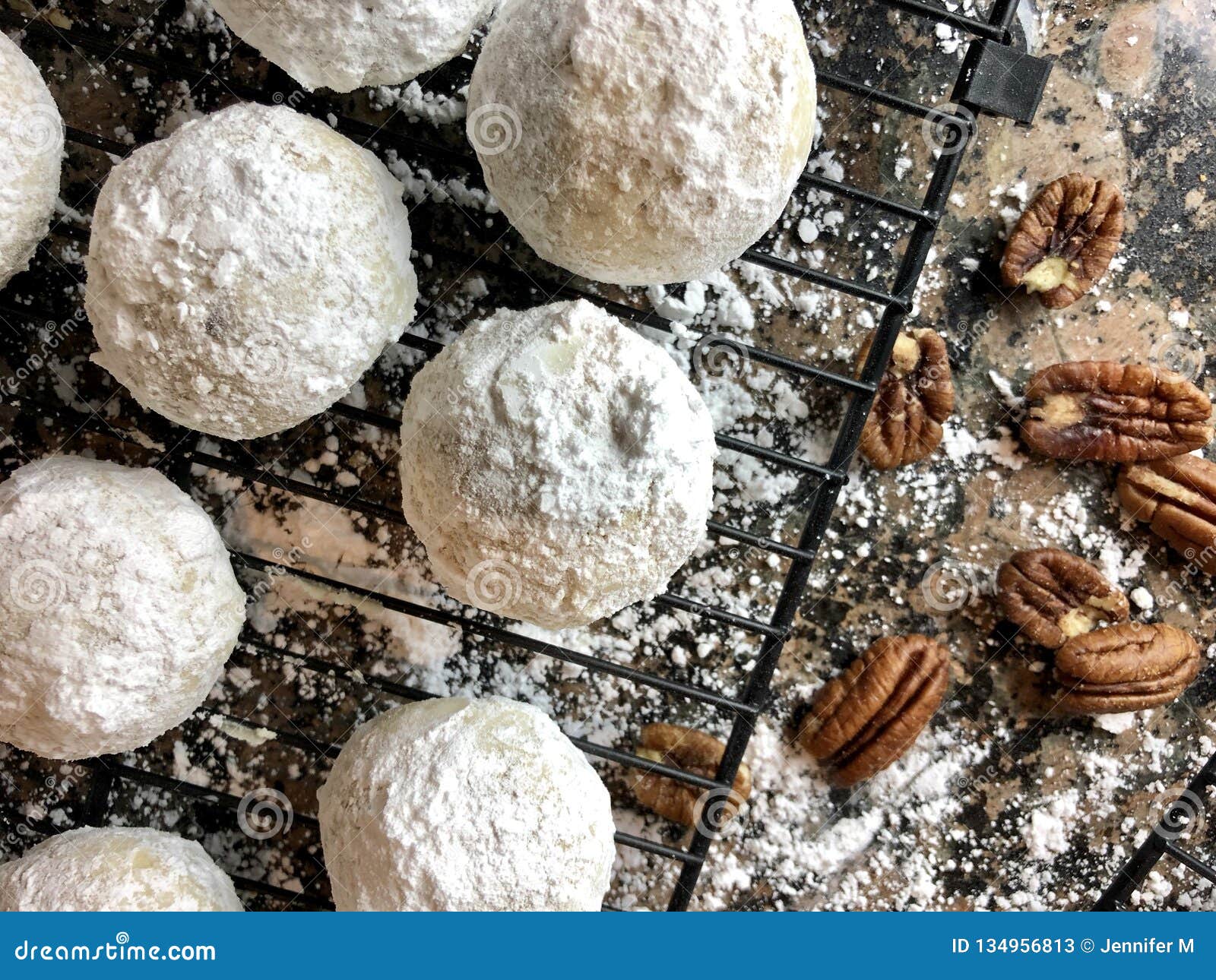 Russian tea cakes stock image. Image of food, christmas - 134956813