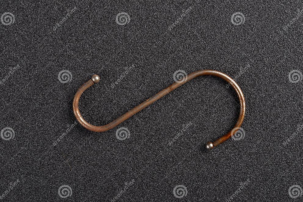 Rusty Steel Hook on a Dark Background Stock Image - Image of rustic ...
