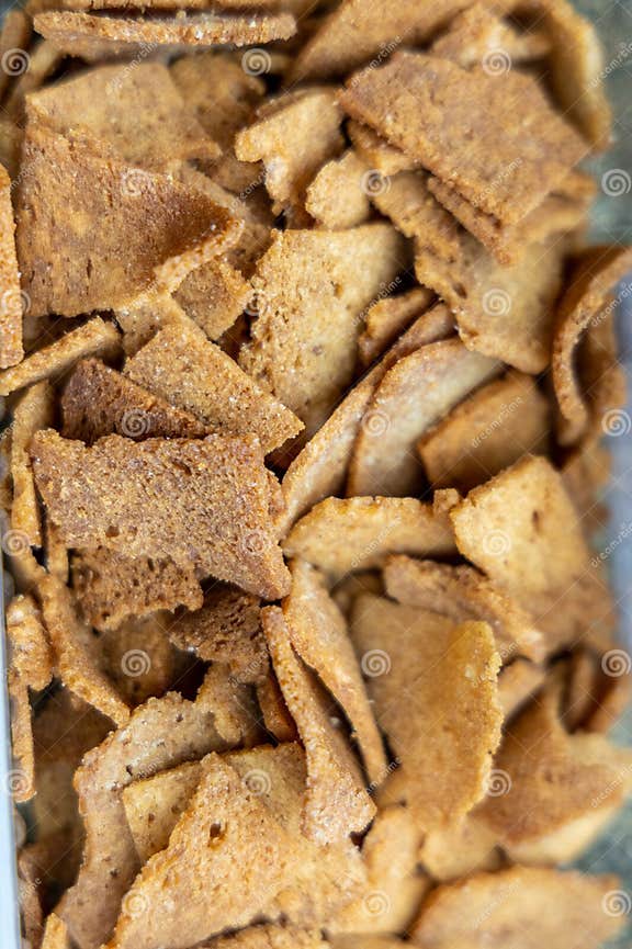 Top View of Rye Bread Chips Stock Image - Image of crispy, package ...