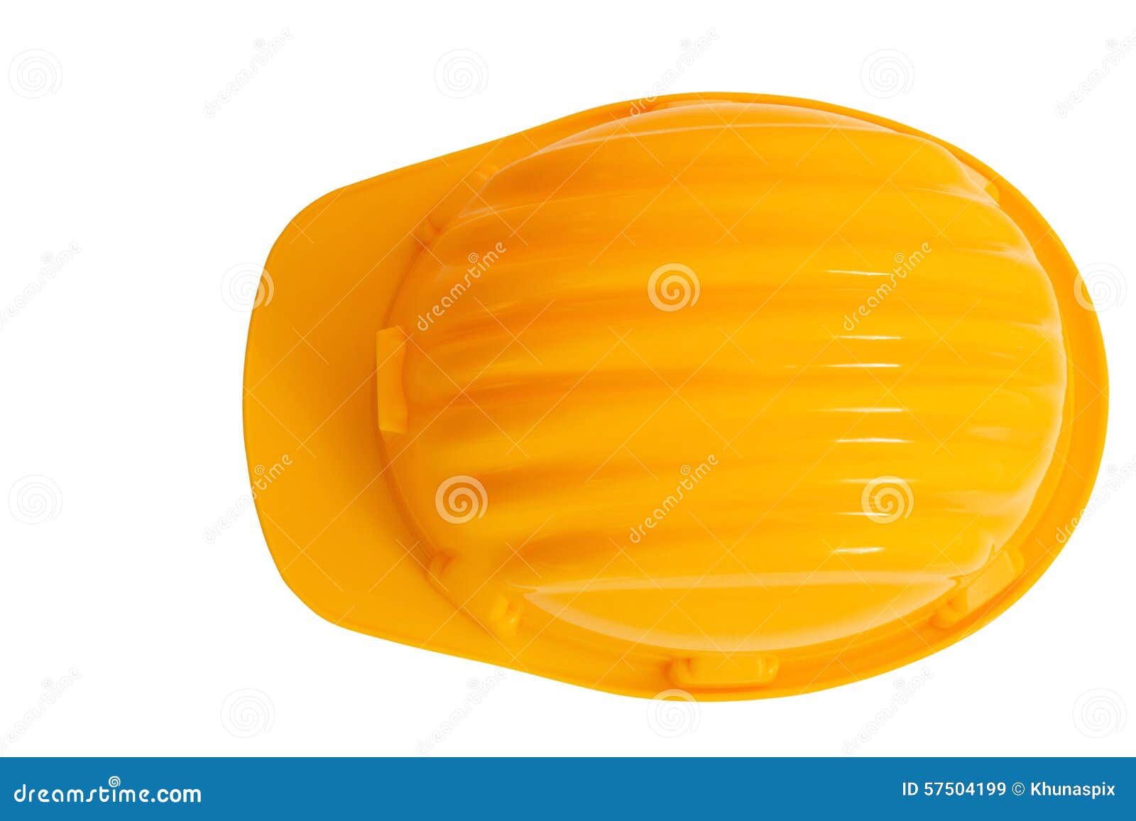 Top View of Safety, Construction Protection Helmet Isolated Whit Stock ...