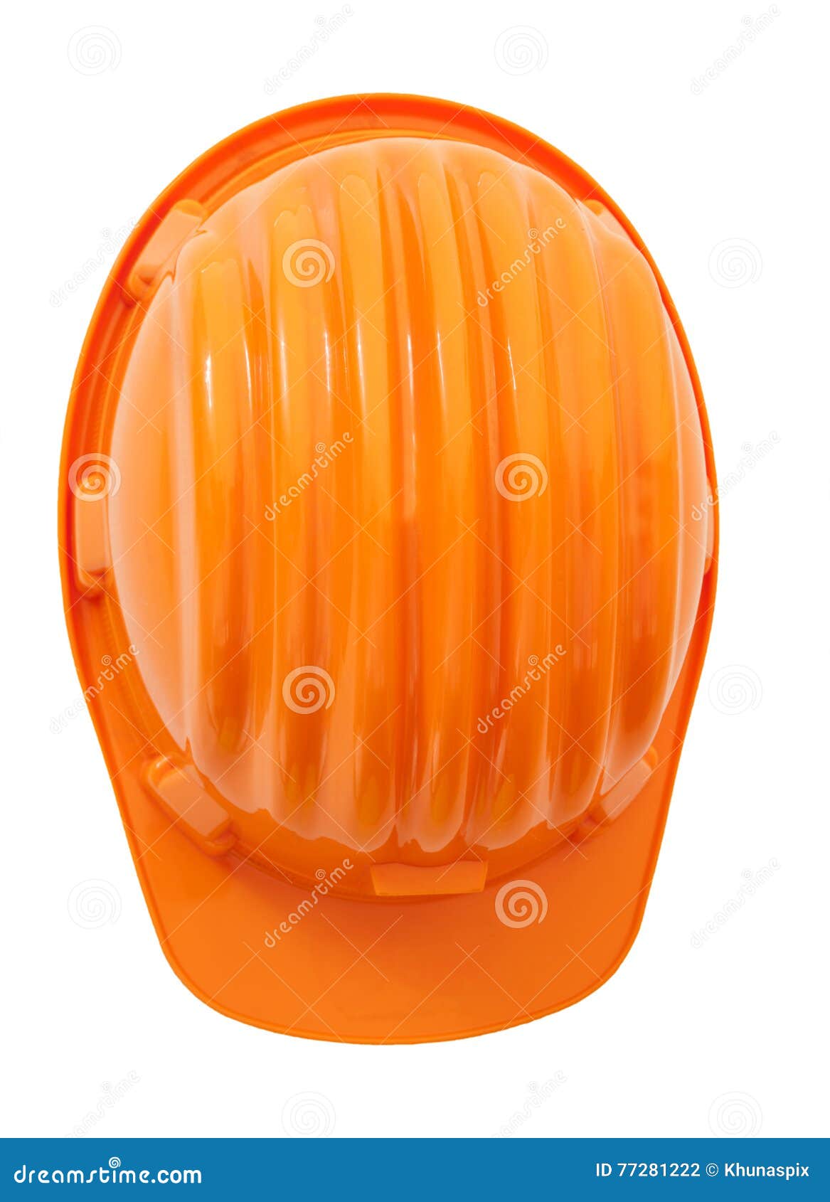 Top View of Safety, Construction Protection Helmet Isolated Whit Stock ...