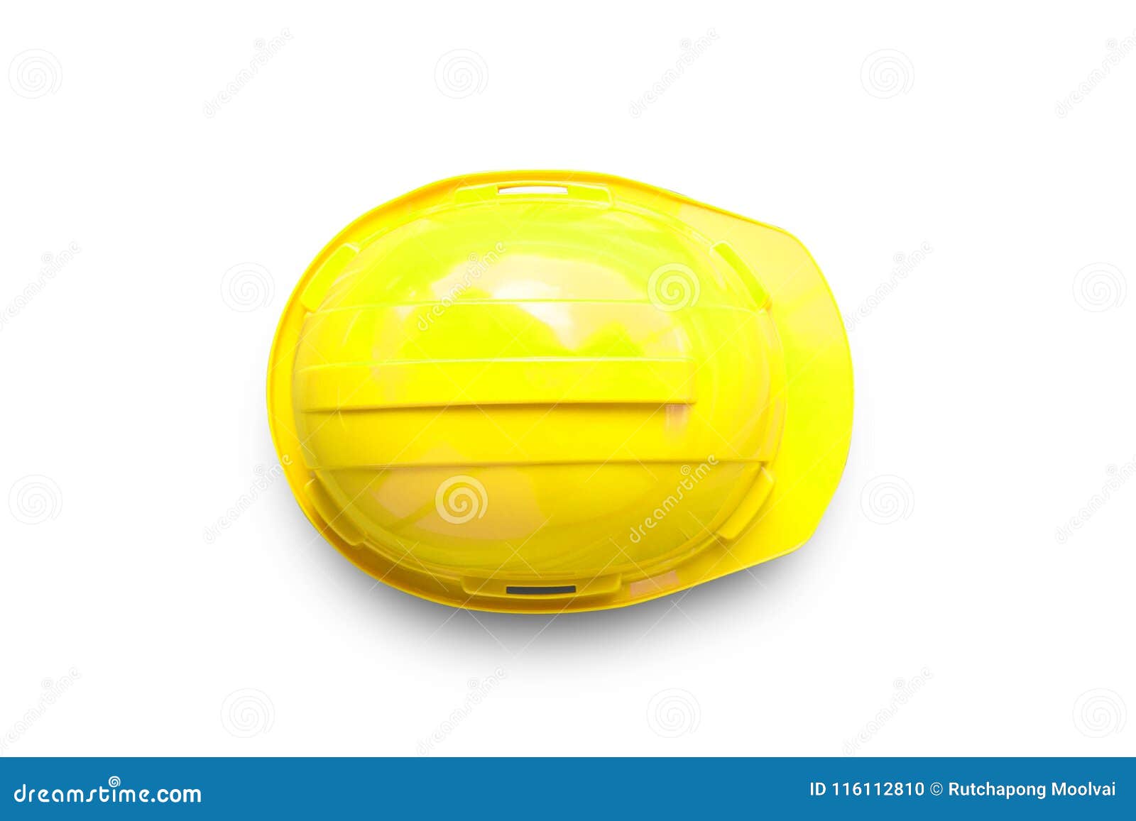 Top View Safety Engineer Helmet , Isolated on a White Background Stock ...
