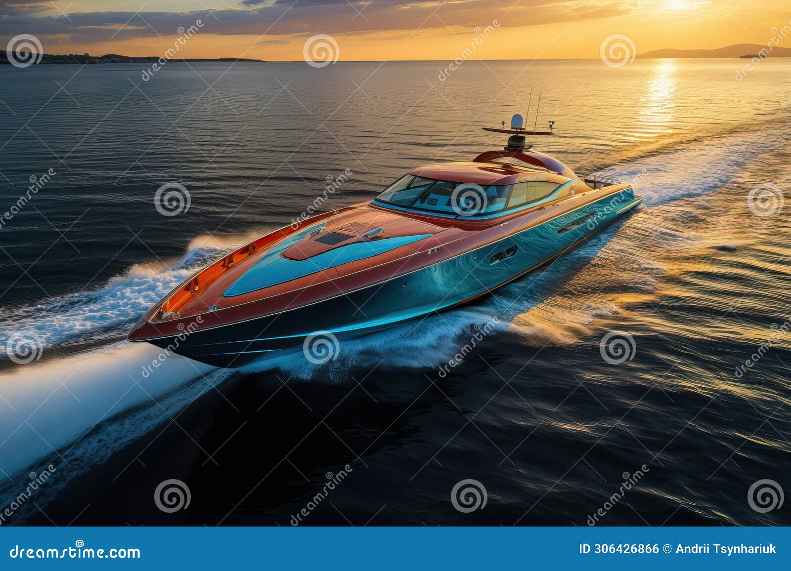 Top View of Sailing Speed Boat. Stock Photo - Image of wealth, travel ...