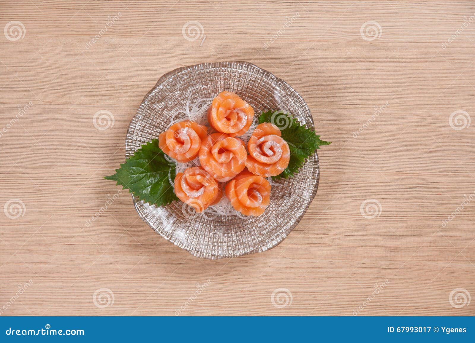 Top view of Salmon Sashimi stock image. Image of lunch - 67993017