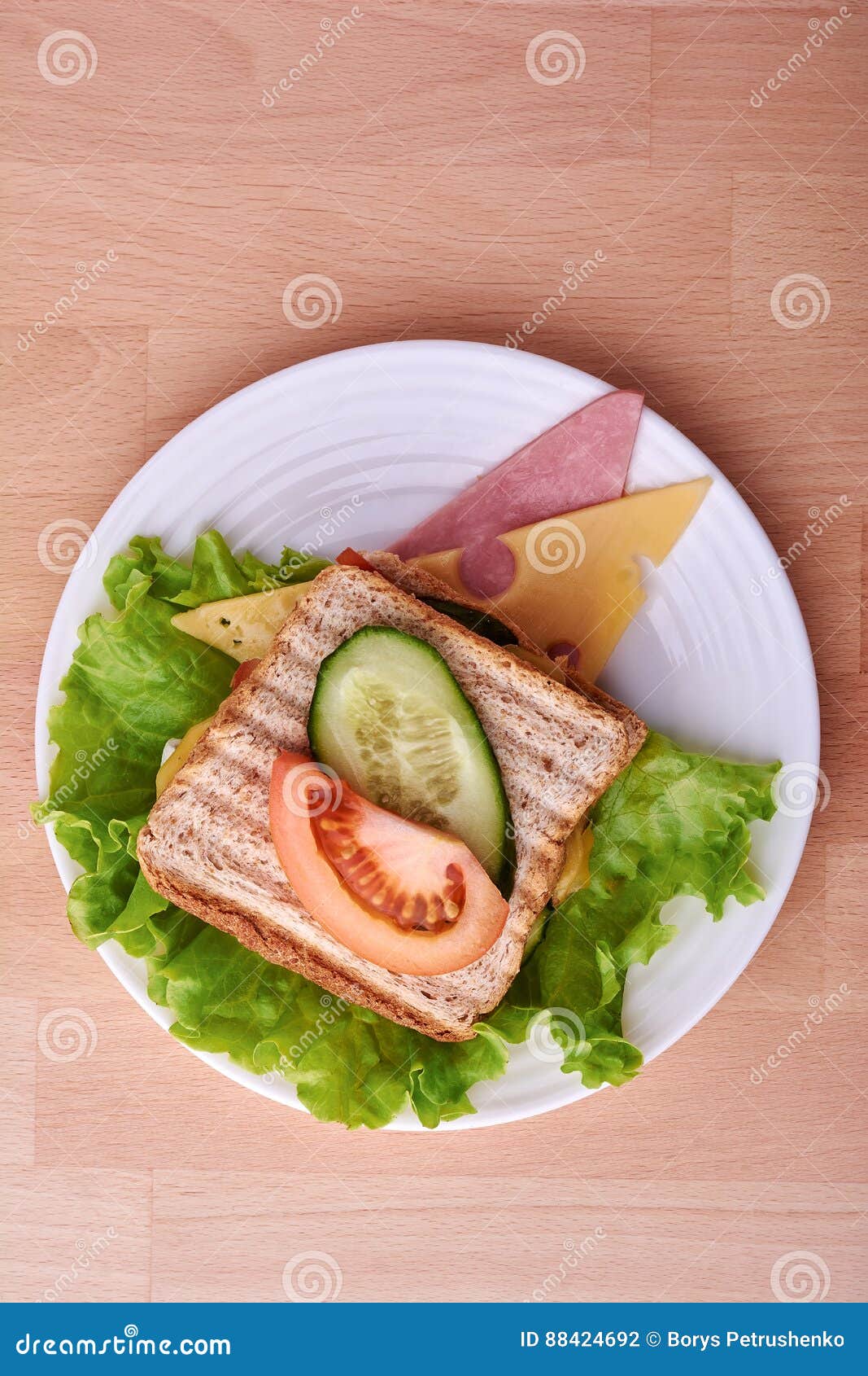Top view of sandwich. stock photo. Image of appetizing - 88424692