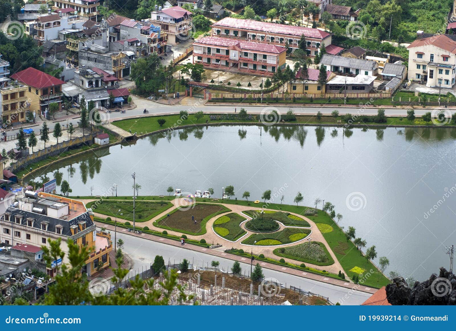 Top view of Sapa, Vietnam stock photo. Image of lake - 19939214