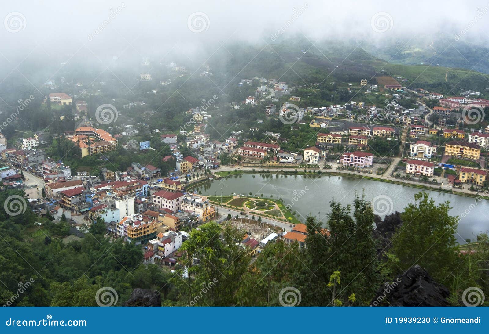Top view of Sapa, Vietnam stock photo. Image of tourism - 19939230