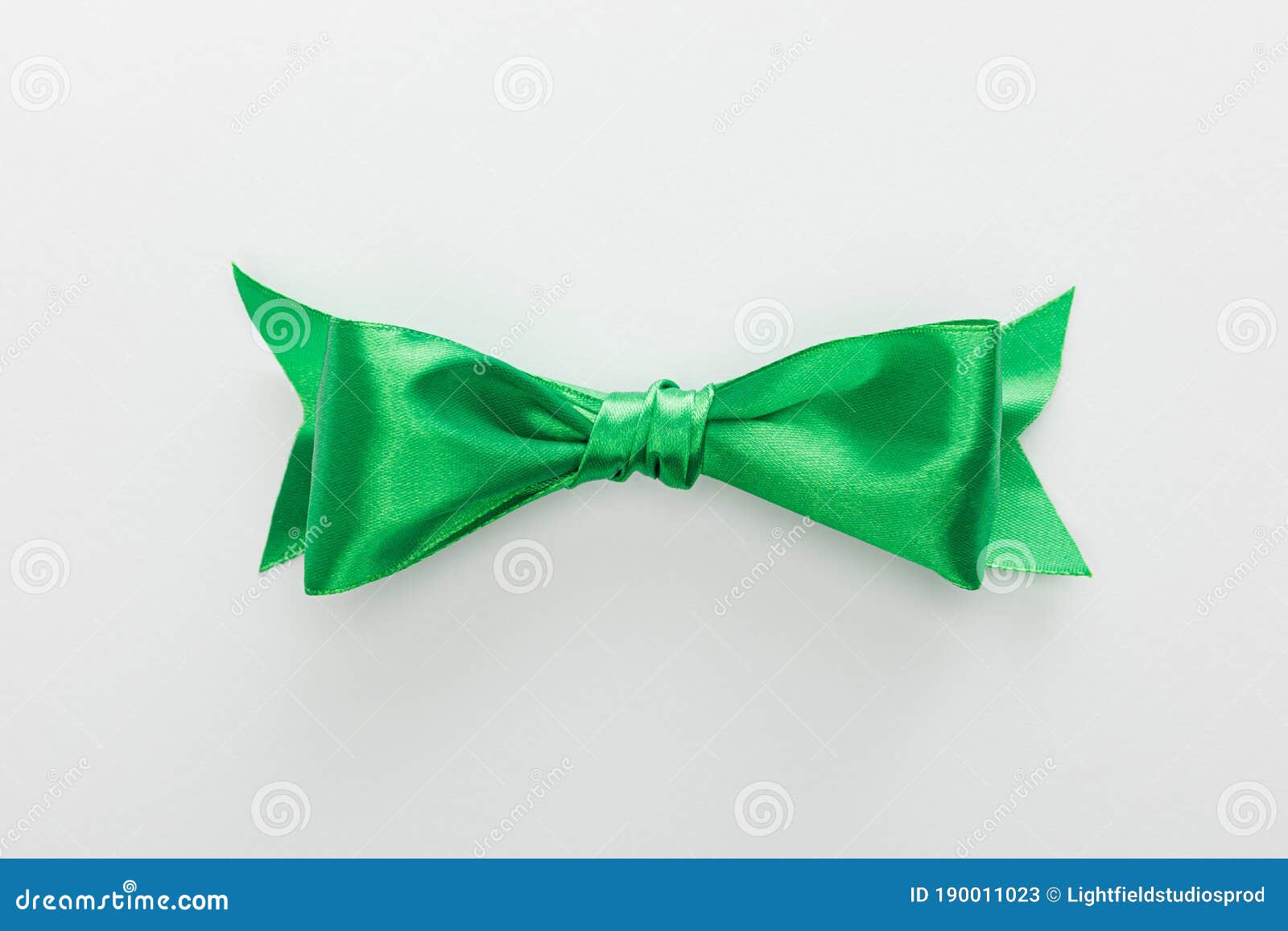 Top View of Satin Green Bow Stock Image - Image of event, decor: 190011023