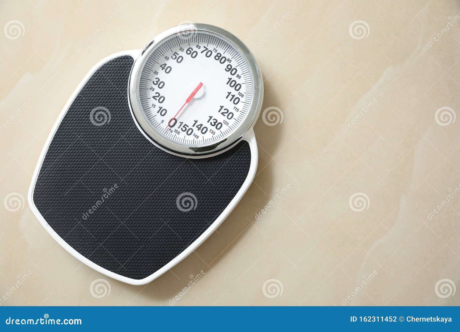 Top View of Scales on Tiled Floor. Overweight Problem Stock Photo ...