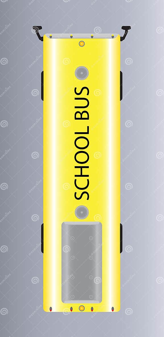 Top View of School bus stock illustration. Illustration of vehicle ...