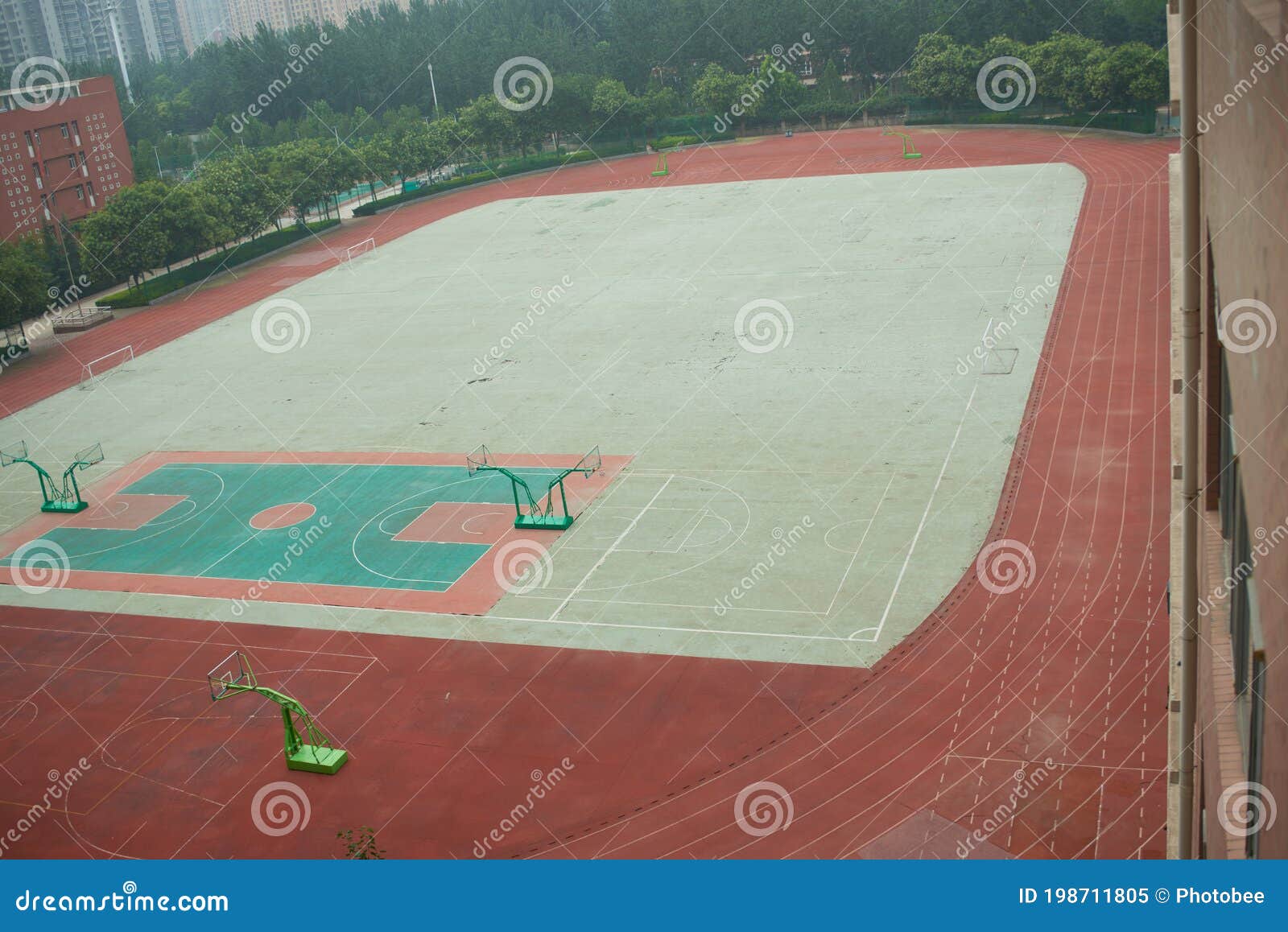 Top View of School Playground Stock Image - Image of fitness, park ...