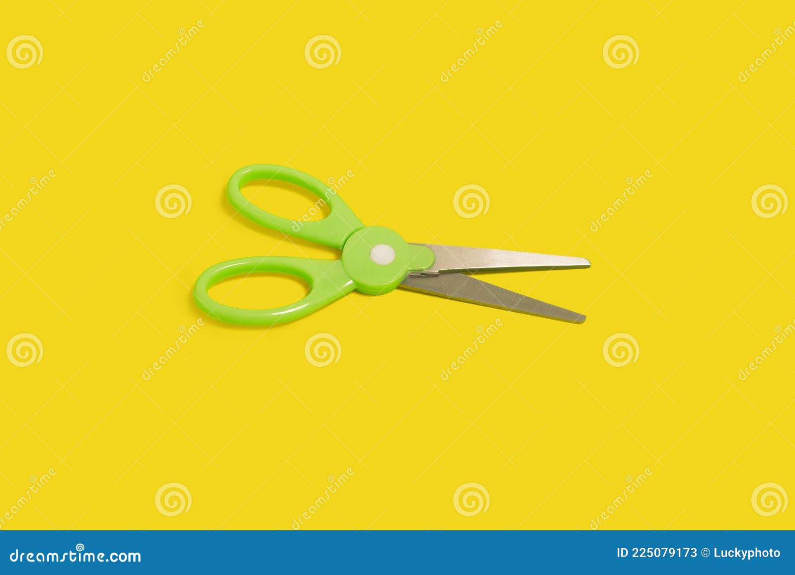 Top View of Scissors Isolated on a Yellow Background Stock Image ...