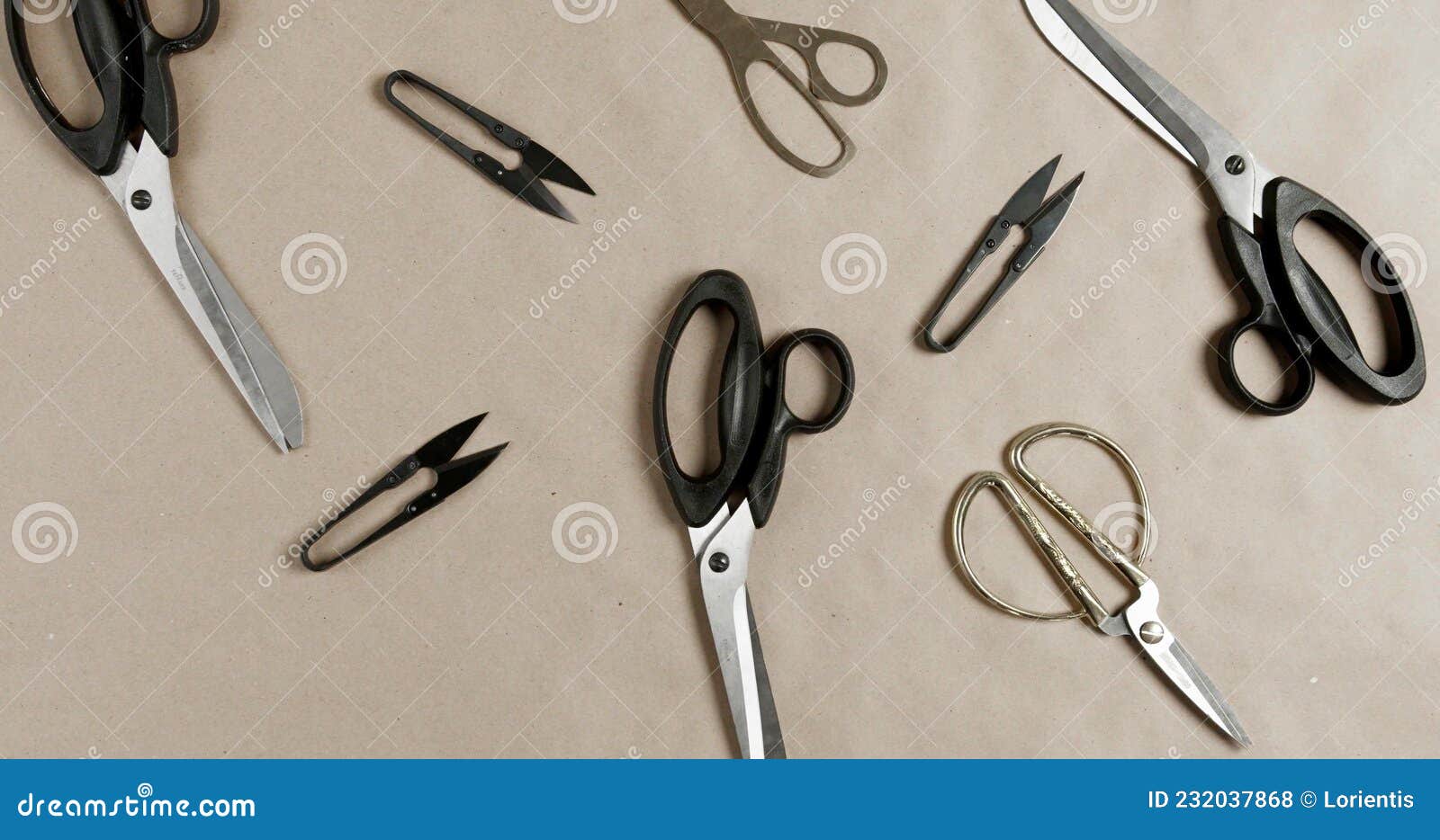 A top view of scissors stock photo. Image of pair, barber - 232037868