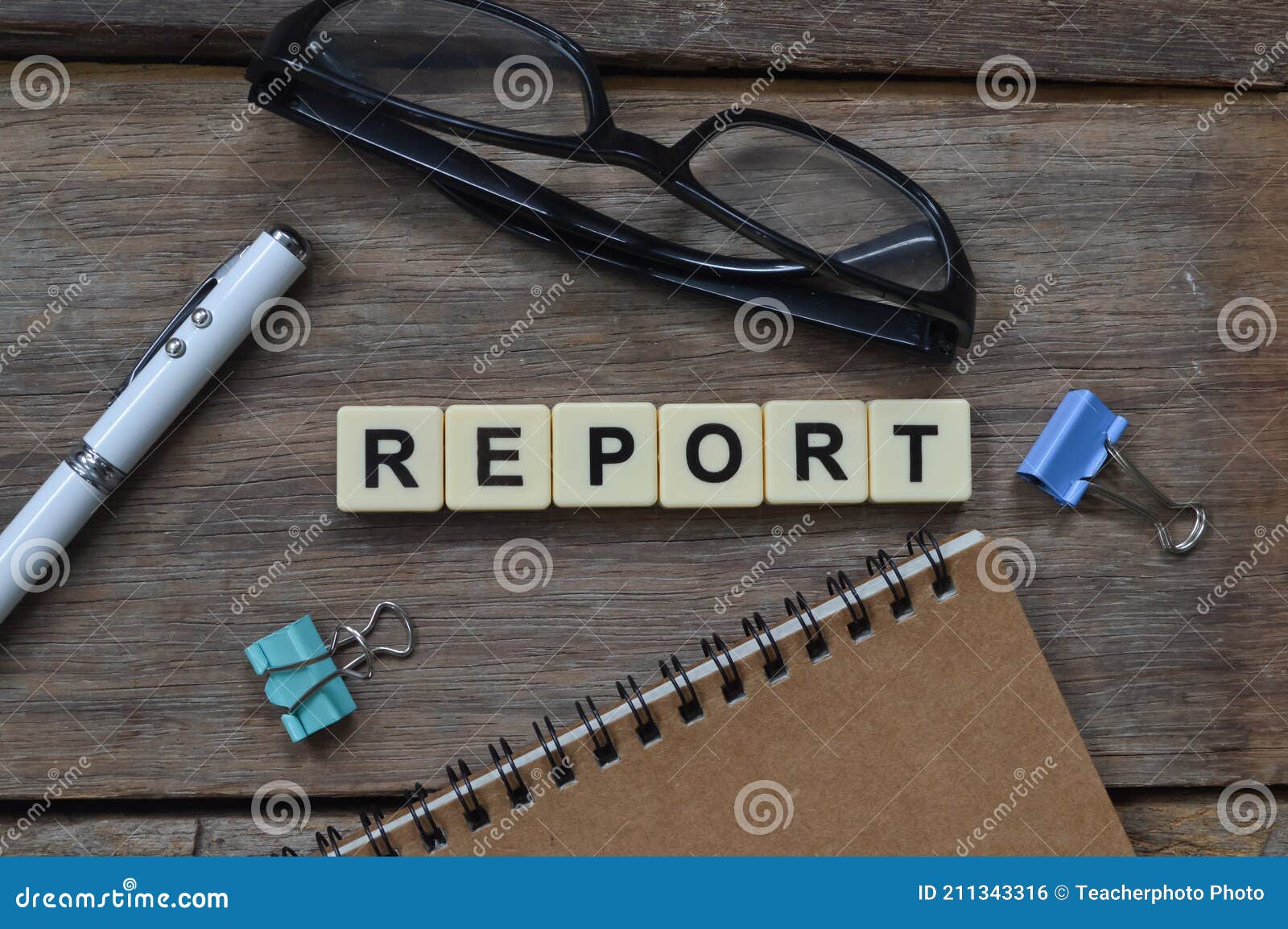 Top View of Scrabble Letters with Text REPORT Stock Photo - Image of ...