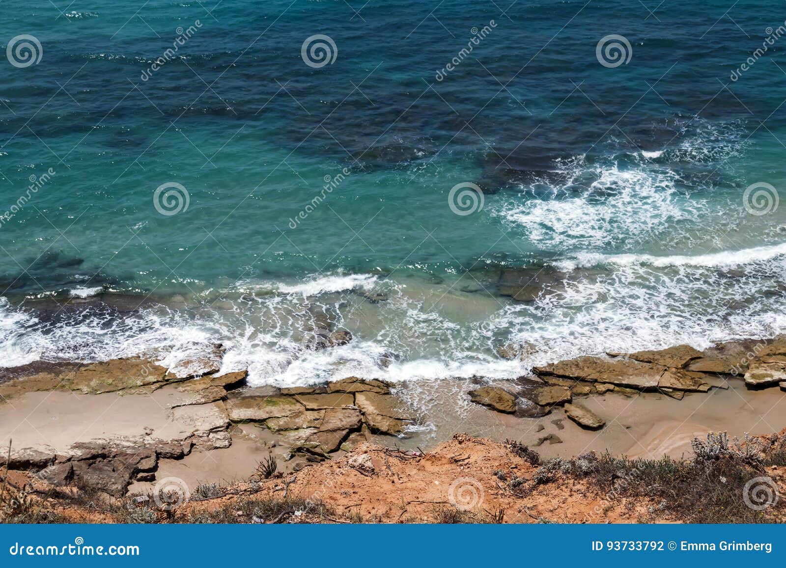 Top view of the sea shore stock photo. Image of summer - 93733792