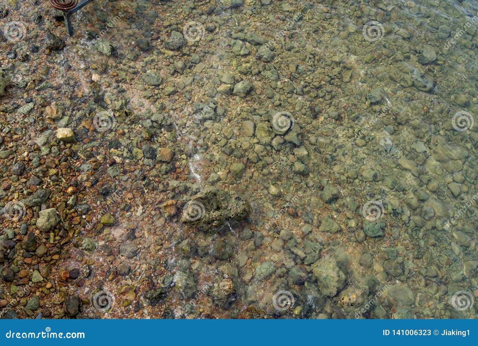 Top View of Sea Water Surface with Rock Stock Image - Image of shiny ...