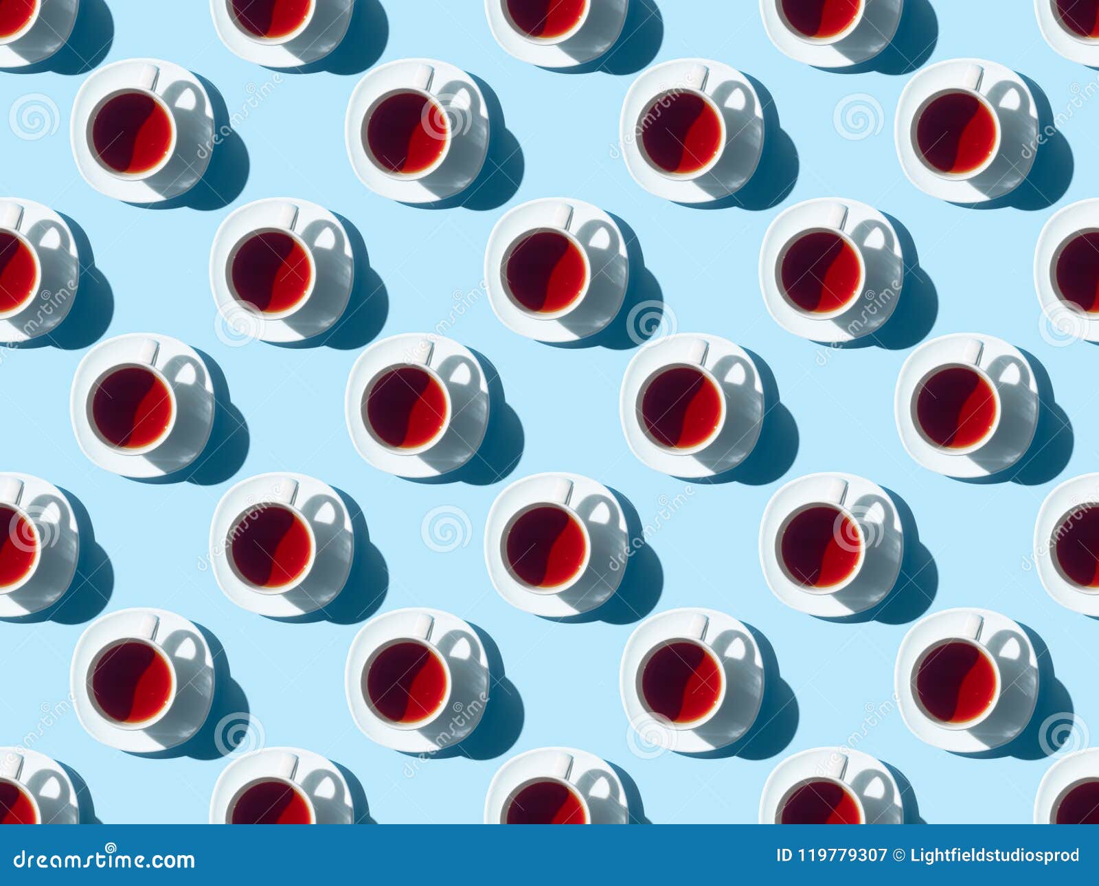 Tea cups pattern stock image. Image of time, view, aroma - 119779307