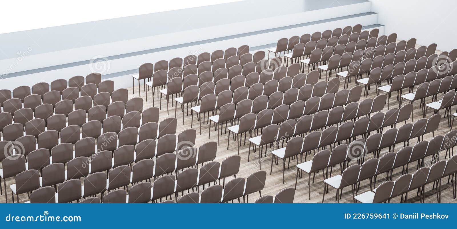 Top View of Seats in Light Grey Auditorium Interior. Public Arrangement ...