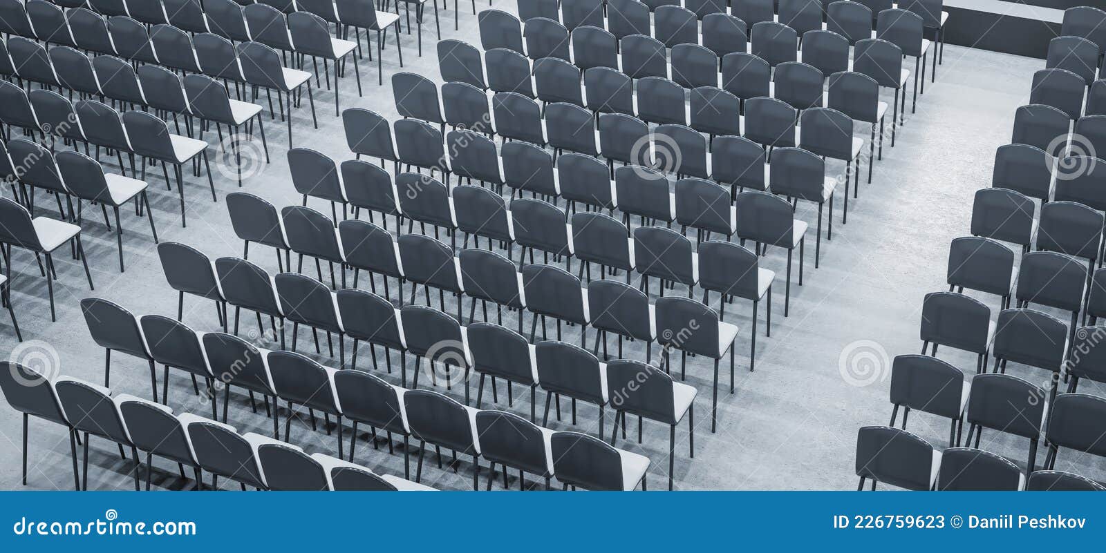 Top View of Seats in Modern Grey Auditorium Interior. Public ...