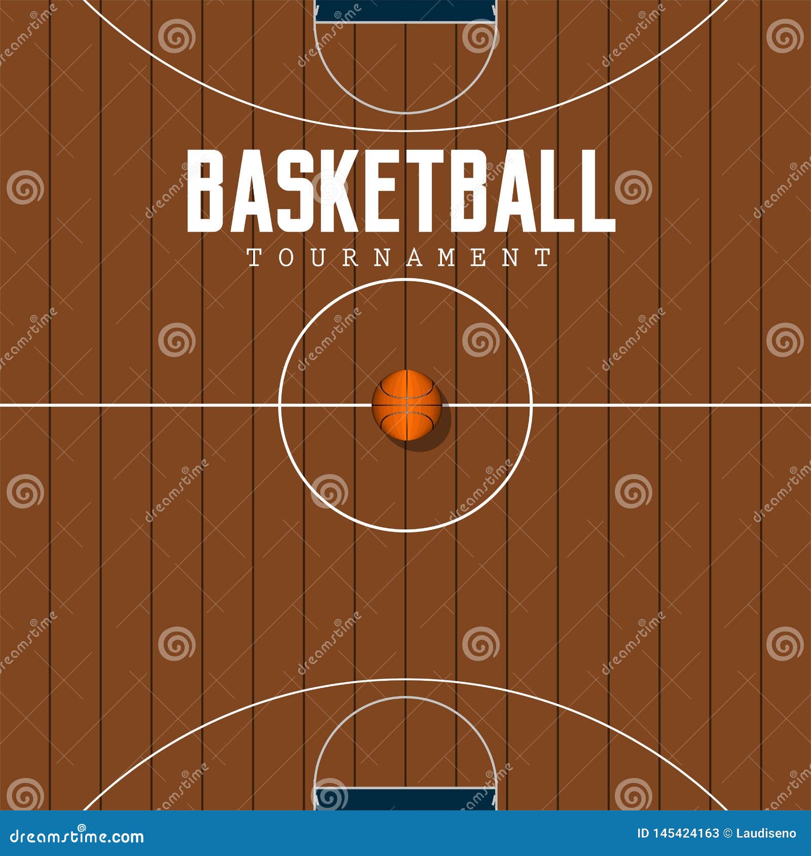 Top View of a Section of a Basketball Field Stock Vector - Illustration ...