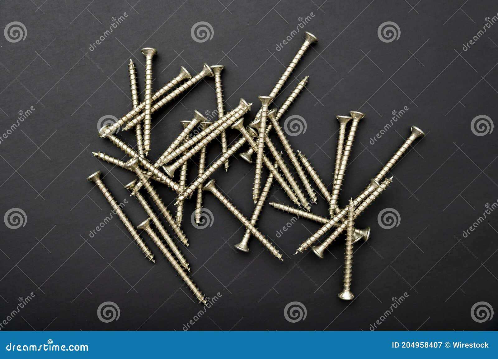 Top View of Self-tapping Construction Nails Stock Image - Image of tool ...