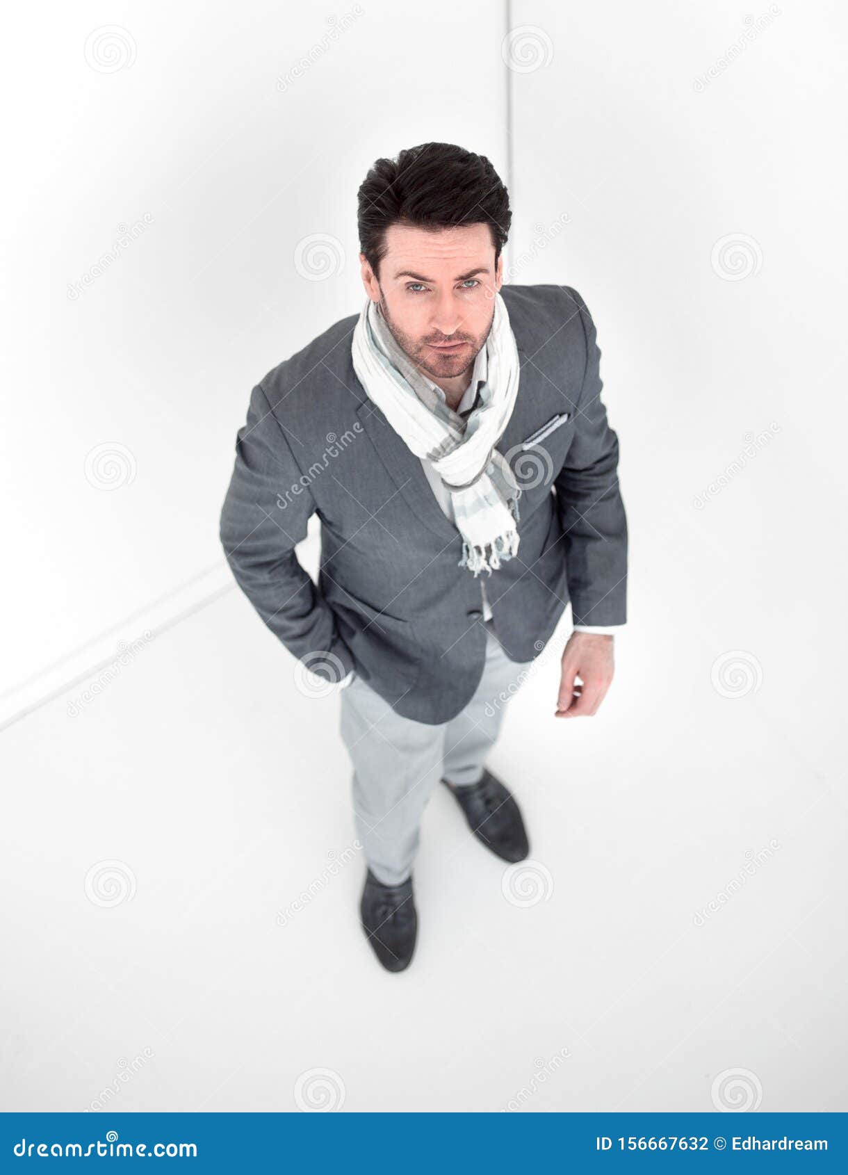 Top View.serious Businessman Looking at the Camera Stock Photo - Image ...