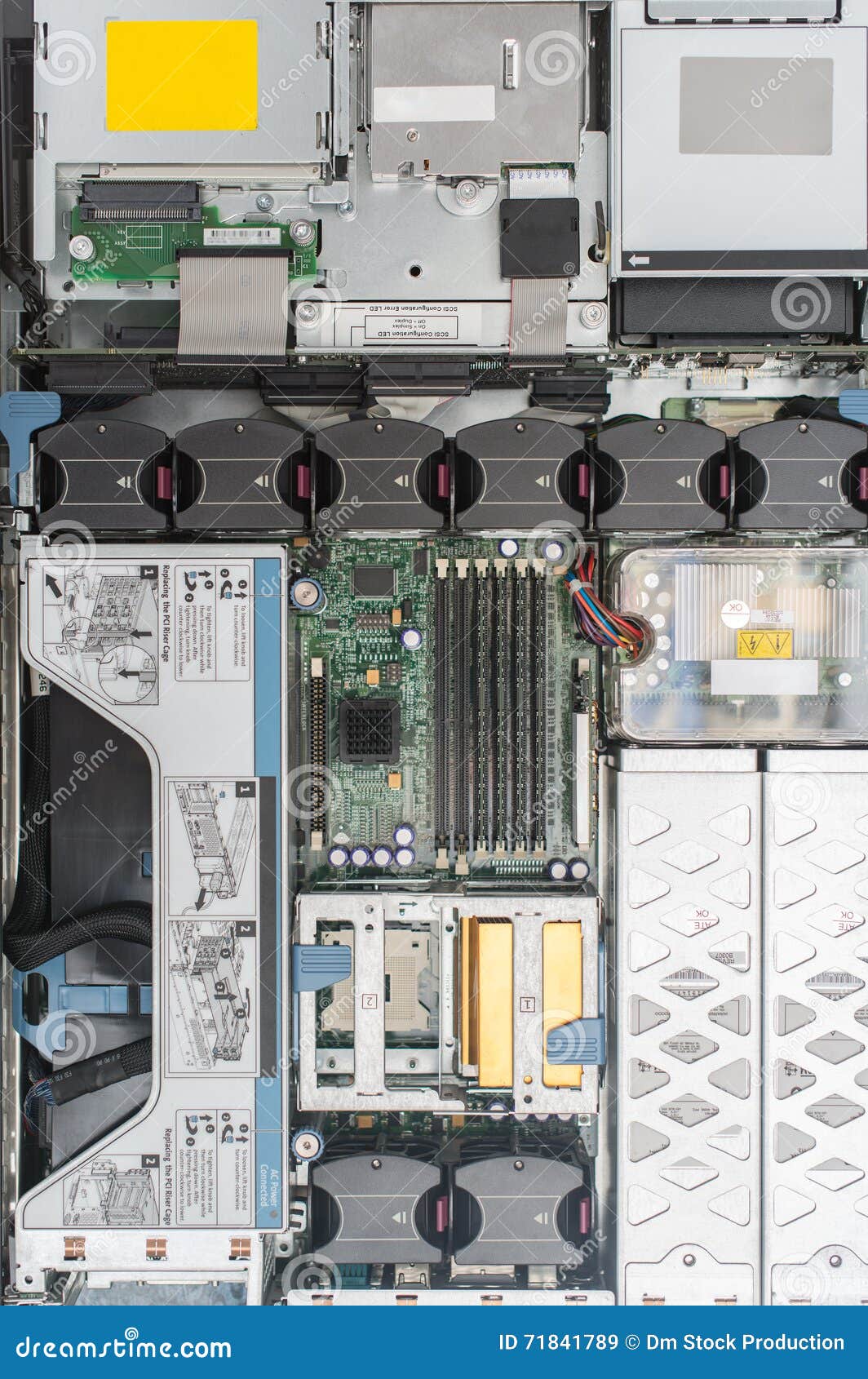 Top view of server pc. stock image. Image of electronic - 71841789