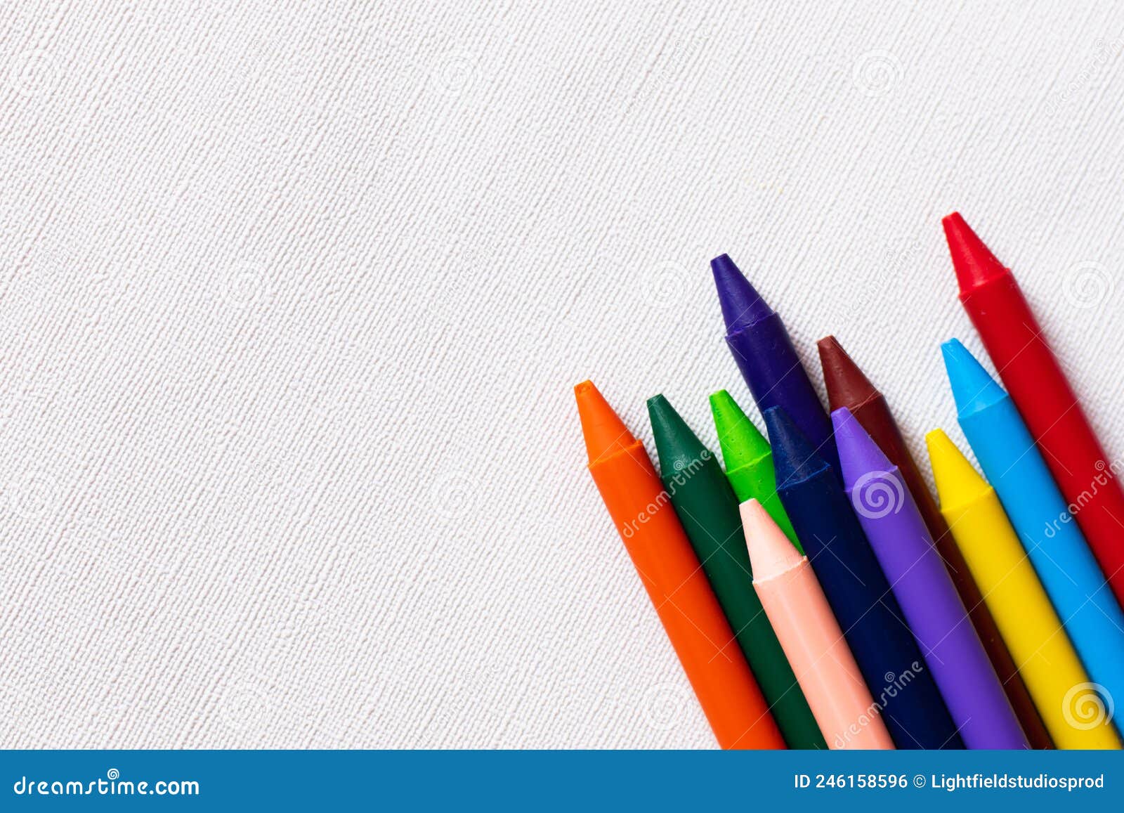 Top View of Set with Colorful Stock Photo - Image of minimal, crayons ...
