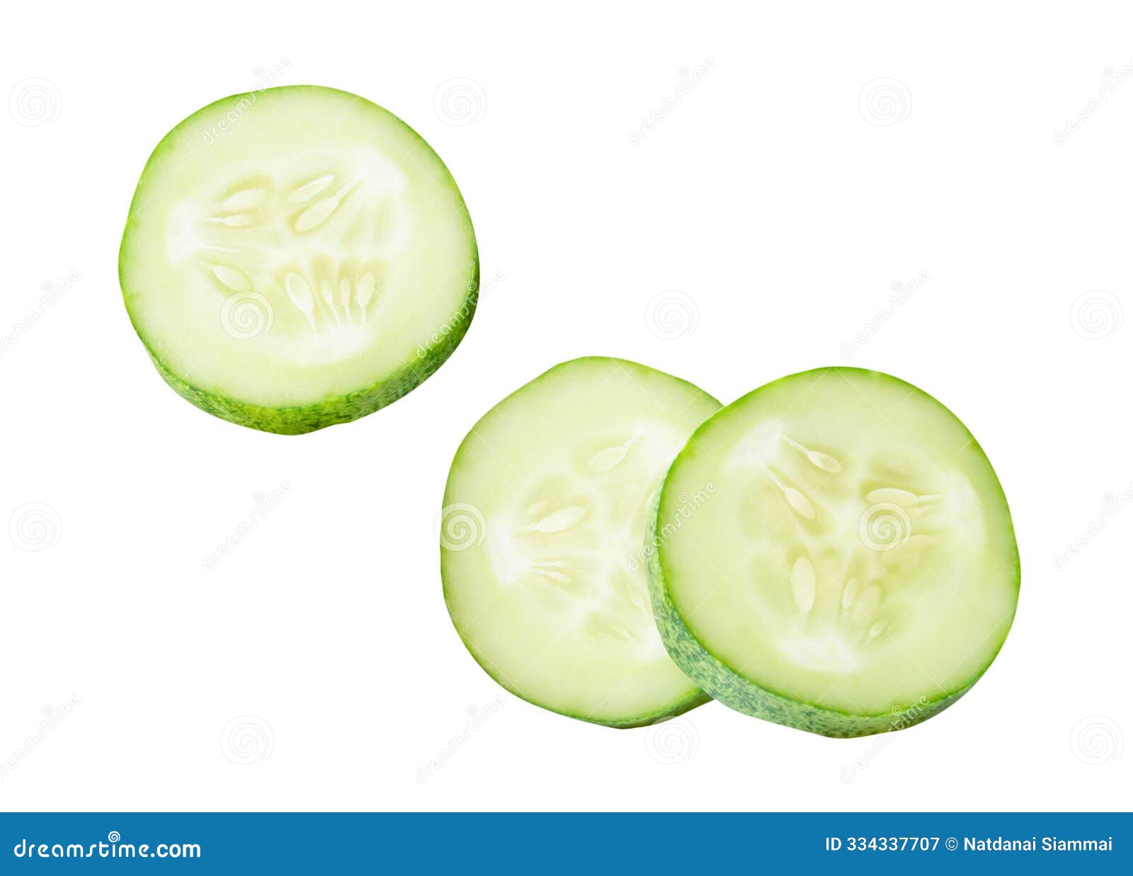 Top View Set of Fresh Green Cucumber Slices in Circle Shape in Stack ...