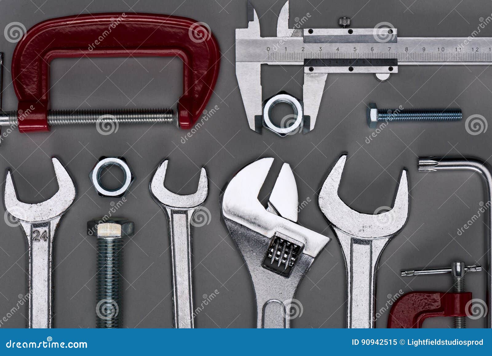 Top View of Set of Various Work Tools Stock Image - Image of group ...