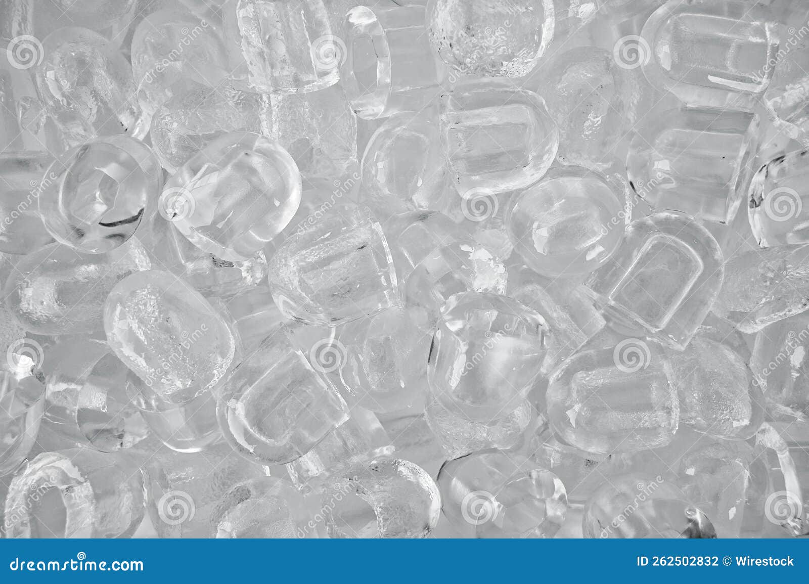 Top View of Several Ice Cubes Stock Photo - Image of water, cold: 262502832
