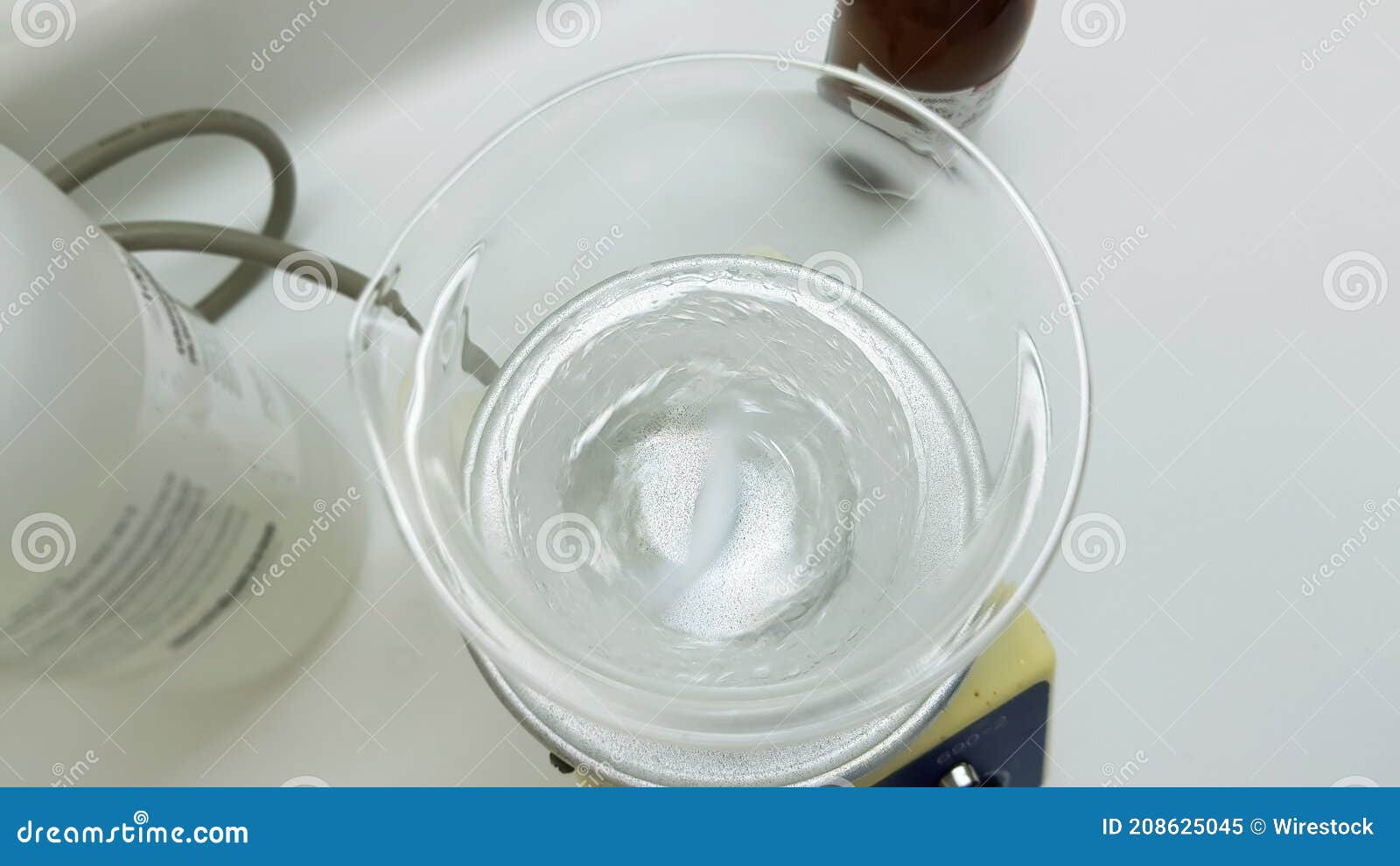 Top View of Shaking Beakers in the Chemistry Lab Stock Image - Image of ...