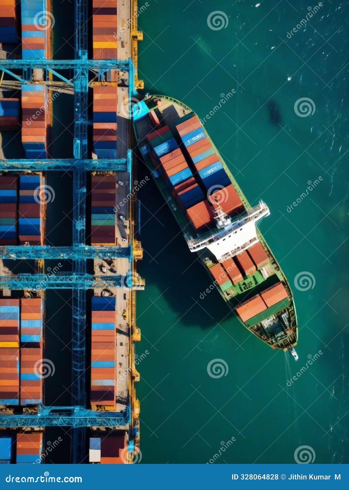 Top view of a ship stock illustration. Illustration of view - 328064828