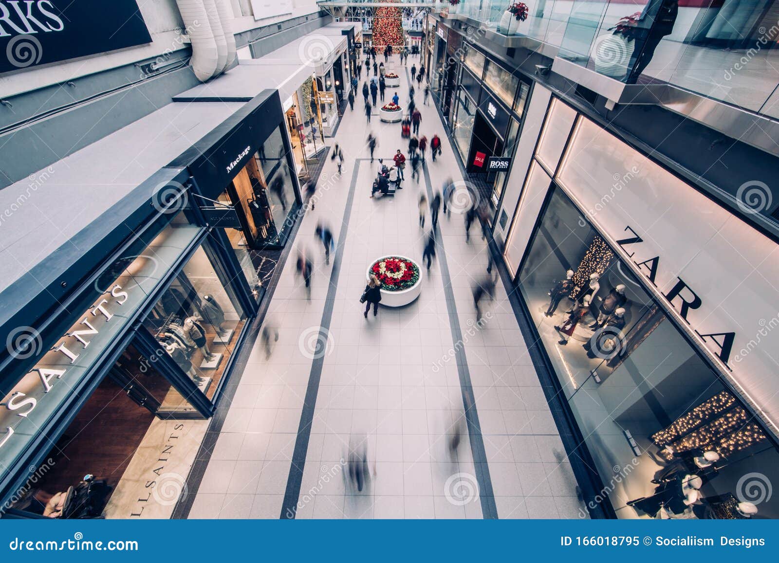 Top View of Shopping Mall. Motion Presence Editorial Image - Image of ...