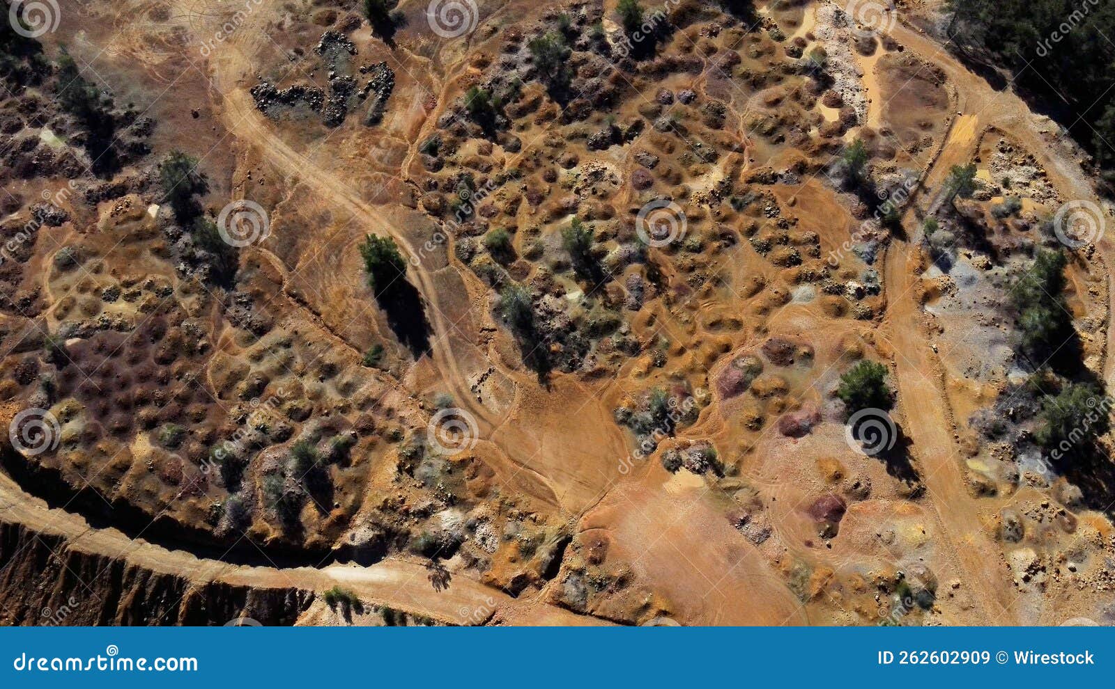Top View Shot of a Barren Land Stock Image - Image of time, dried ...