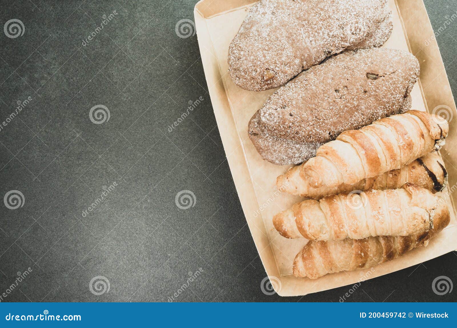 Top View Shot of Delicious Pastry Stock Photo - Image of horizontal ...