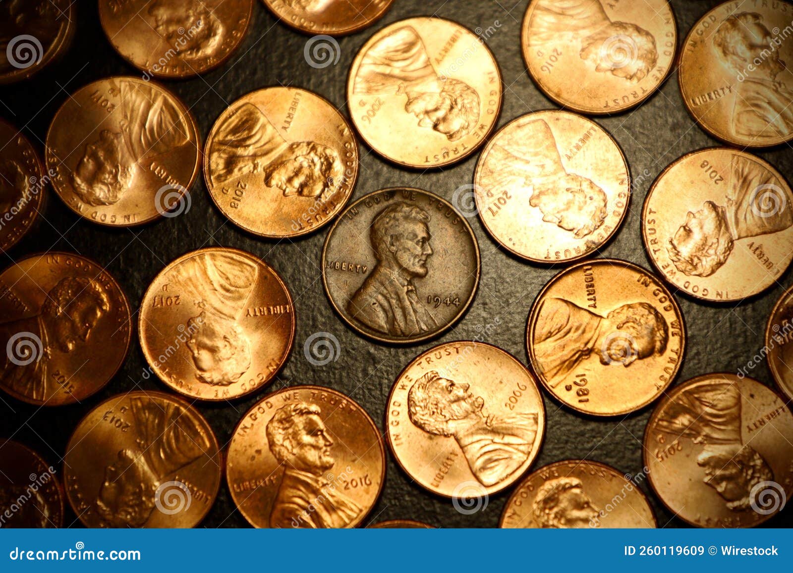Top View Shot of Golden and Bronze Coin Stock Image - Image of treasure ...