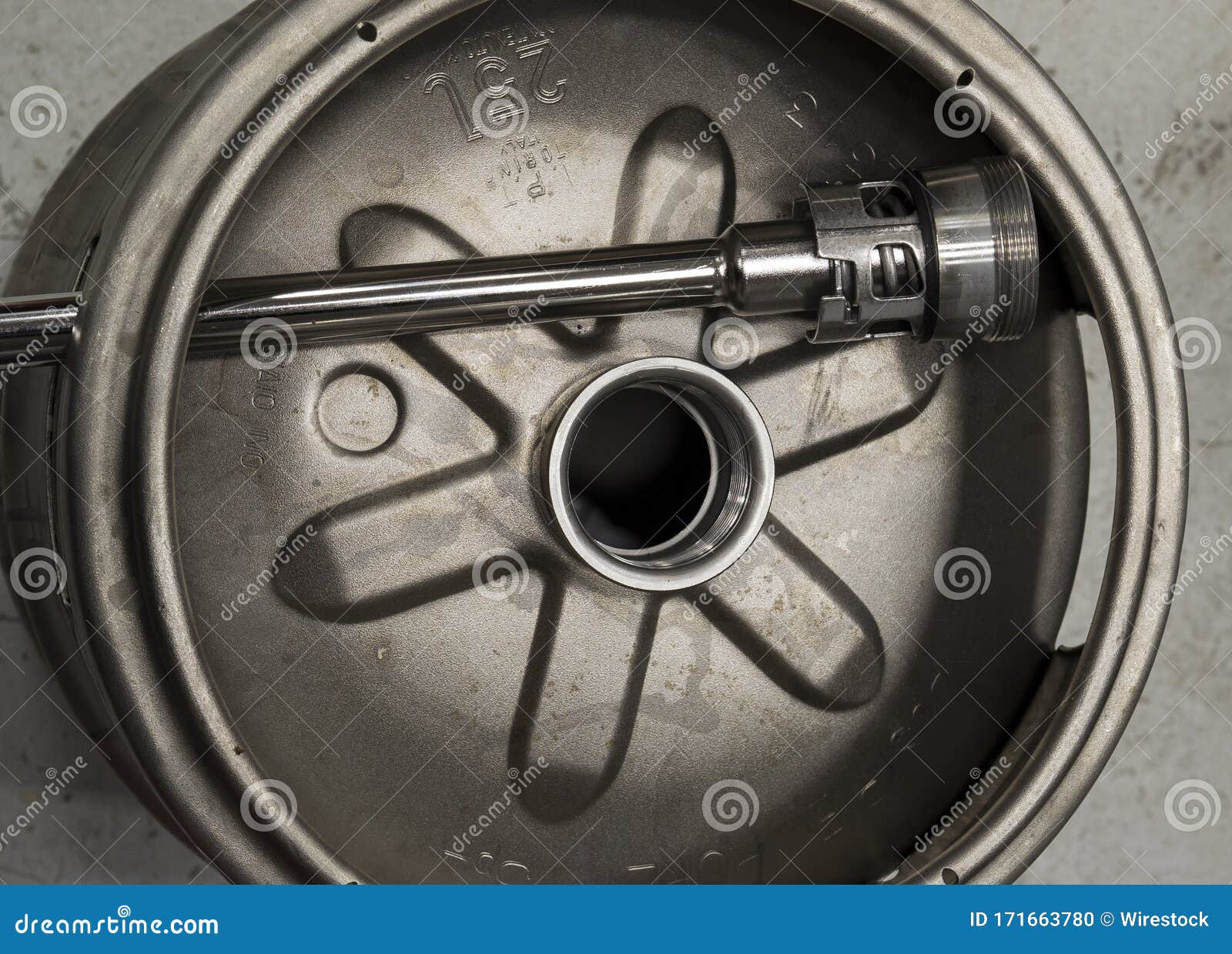Top View Shot of a Lid less Metal Keg Stock Photo - Image of capacity ...