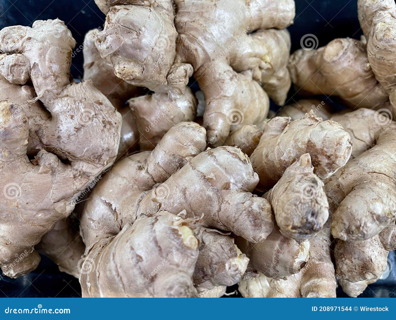 Top View Shot of Some Fresh Ginger Stock Photo - Image of diet ...
