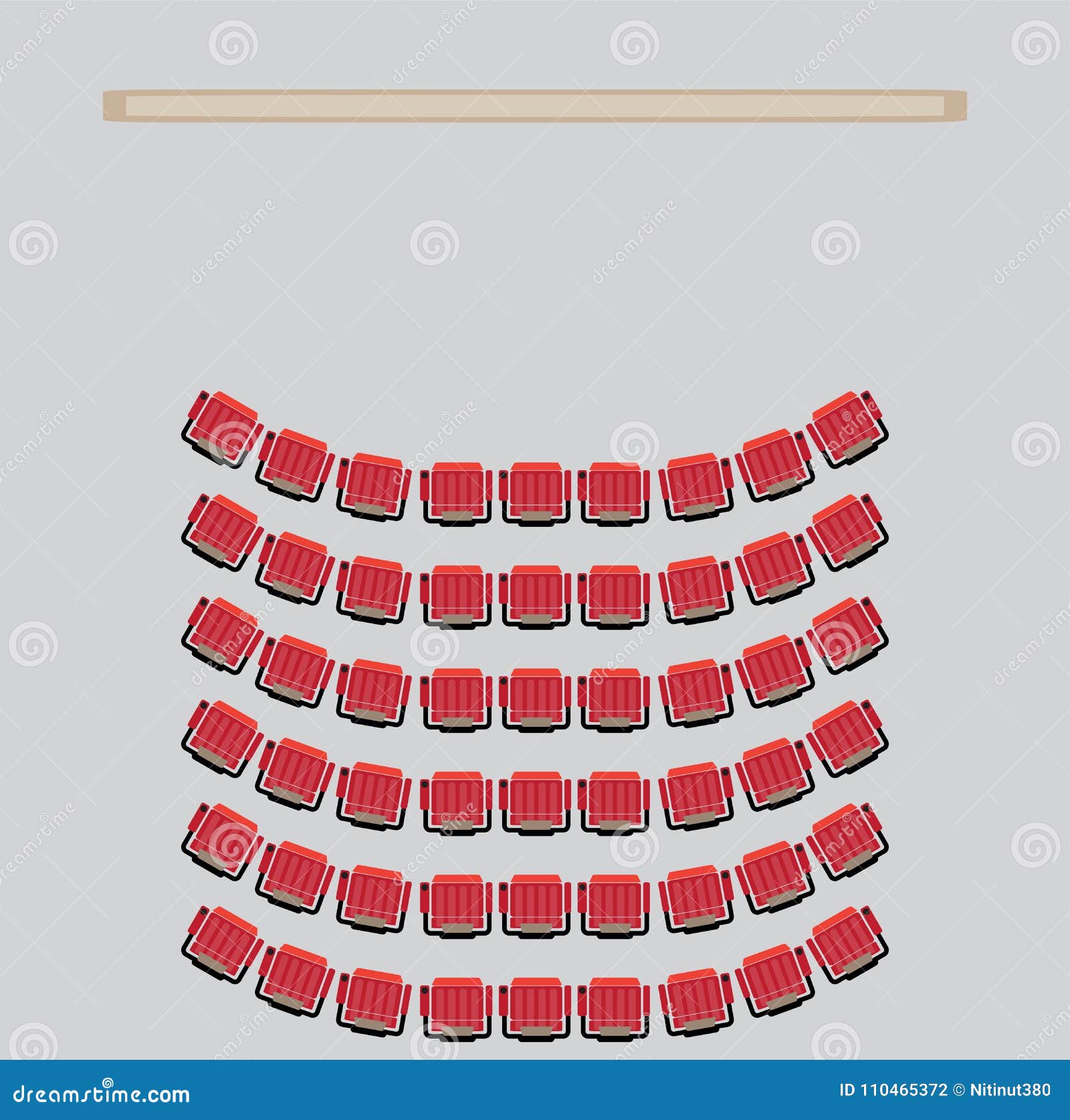 Top View Show Seat in the Theater Stock Vector - Illustration of show ...