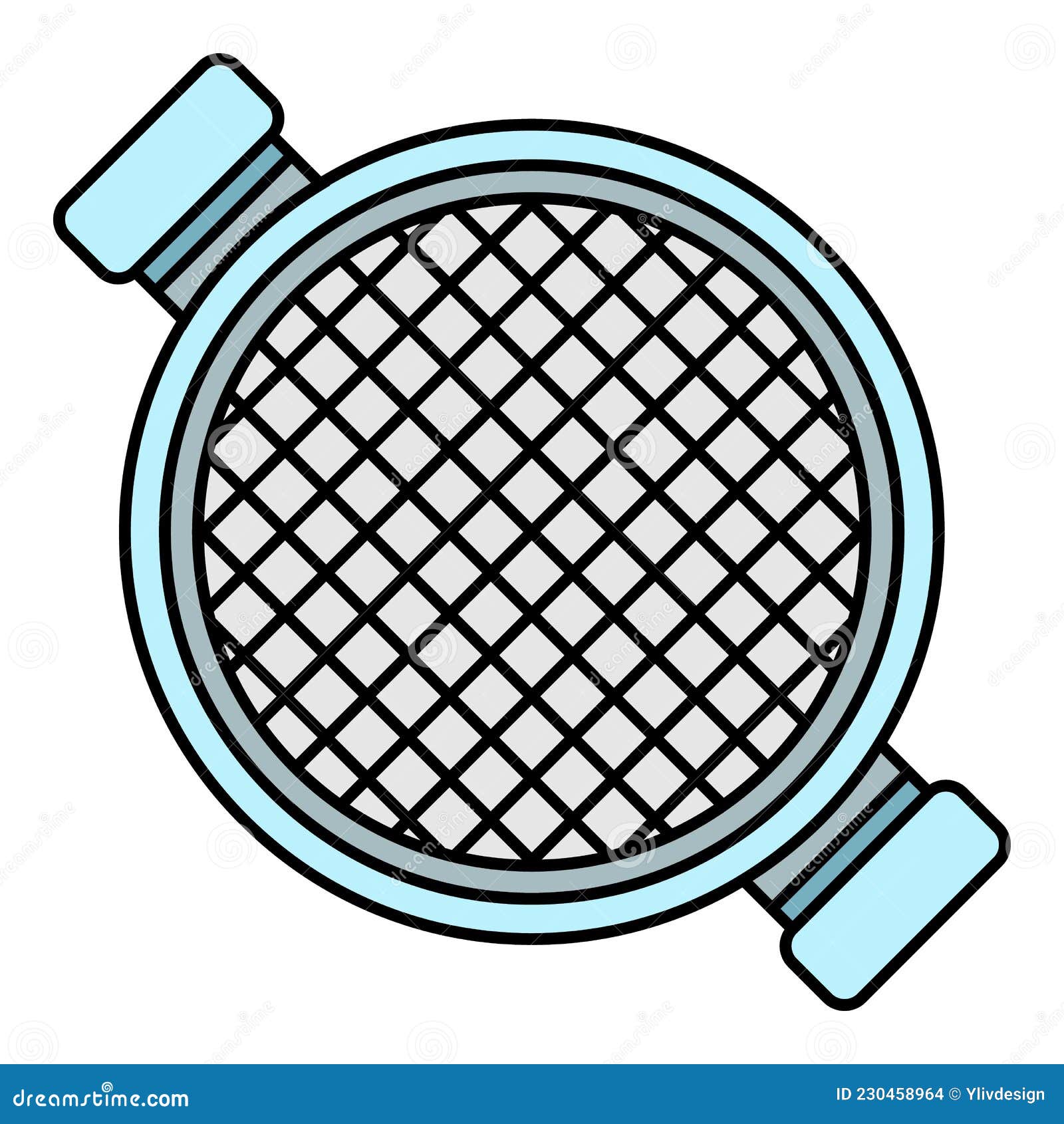 Top View Sieve Icon Color Outline Vector Stock Vector - Illustration of ...